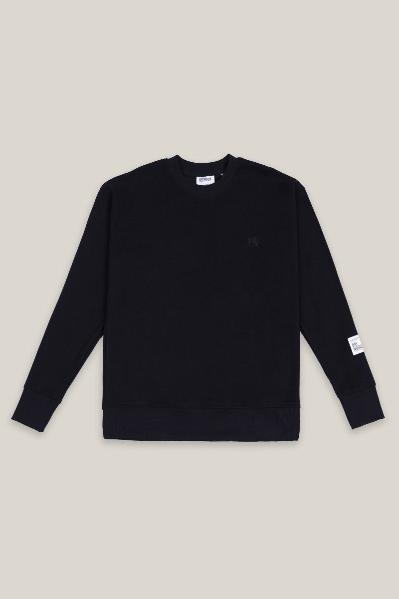 Black Ribbed Sweatshirt – Baynoire
